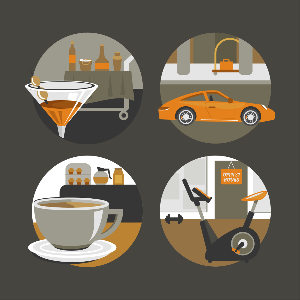 Marriott infographic: ATYPICAL AMENITIES - Queen of Infographics