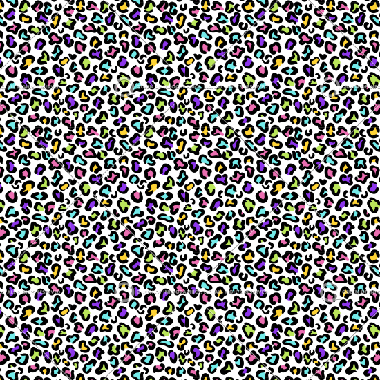 Seamless rainbow Leopard print pattern - Queen of Infographics